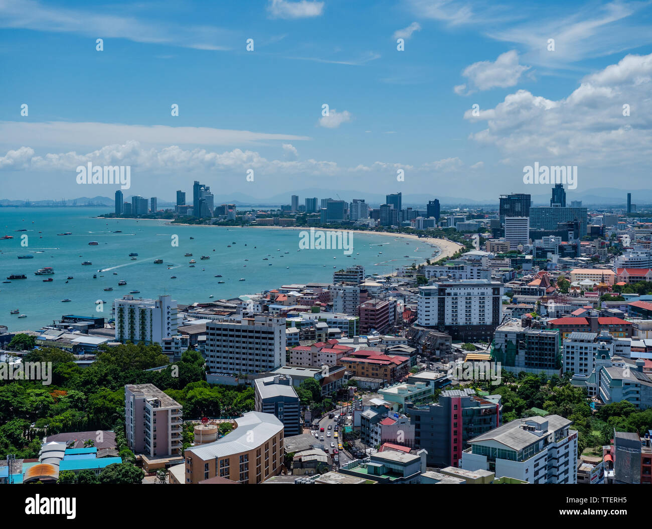 Pattaya, the popular resort city in Thailand, famous for its beaches ...