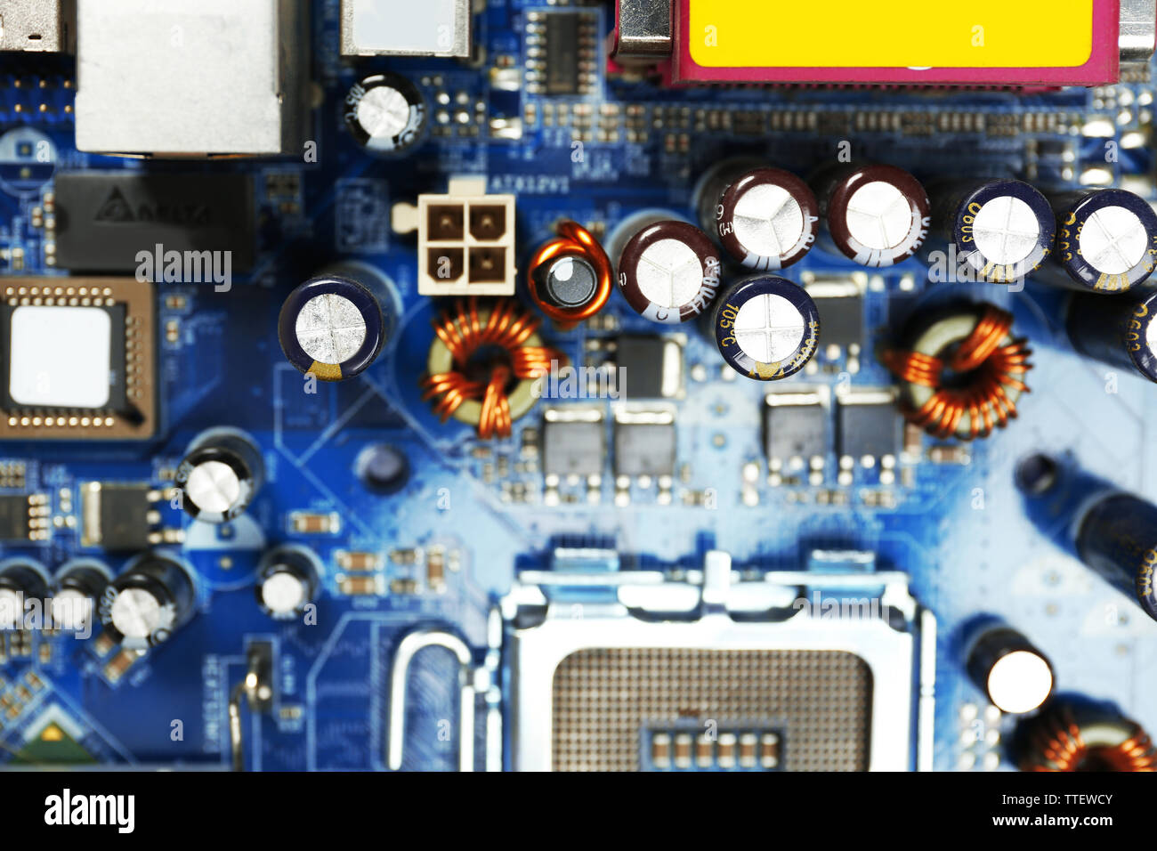 Computer motherboard, close up Stock Photo - Alamy