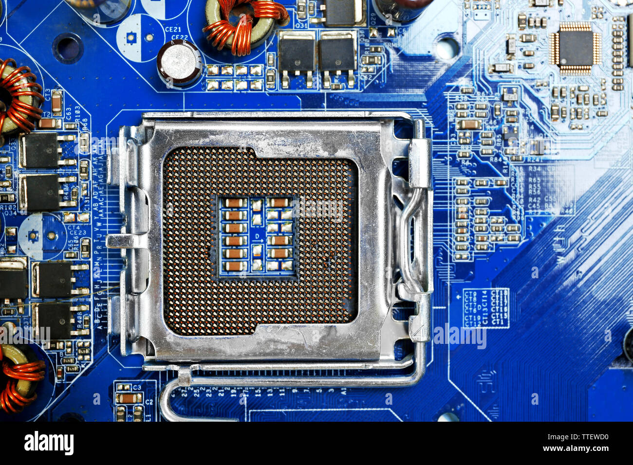 Computer motherboard, close up Stock Photo - Alamy
