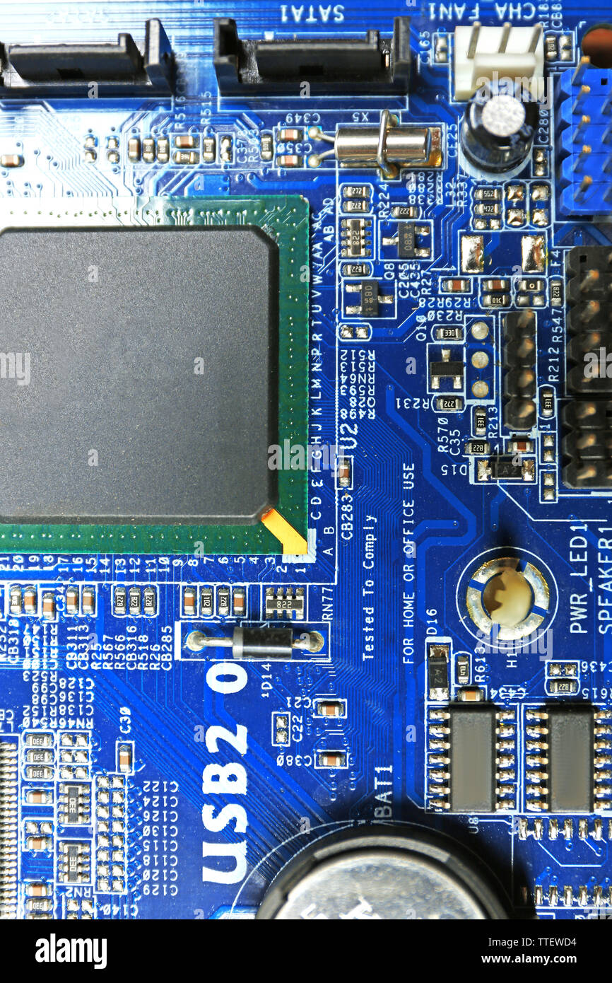 Computer motherboard, close up Stock Photo - Alamy