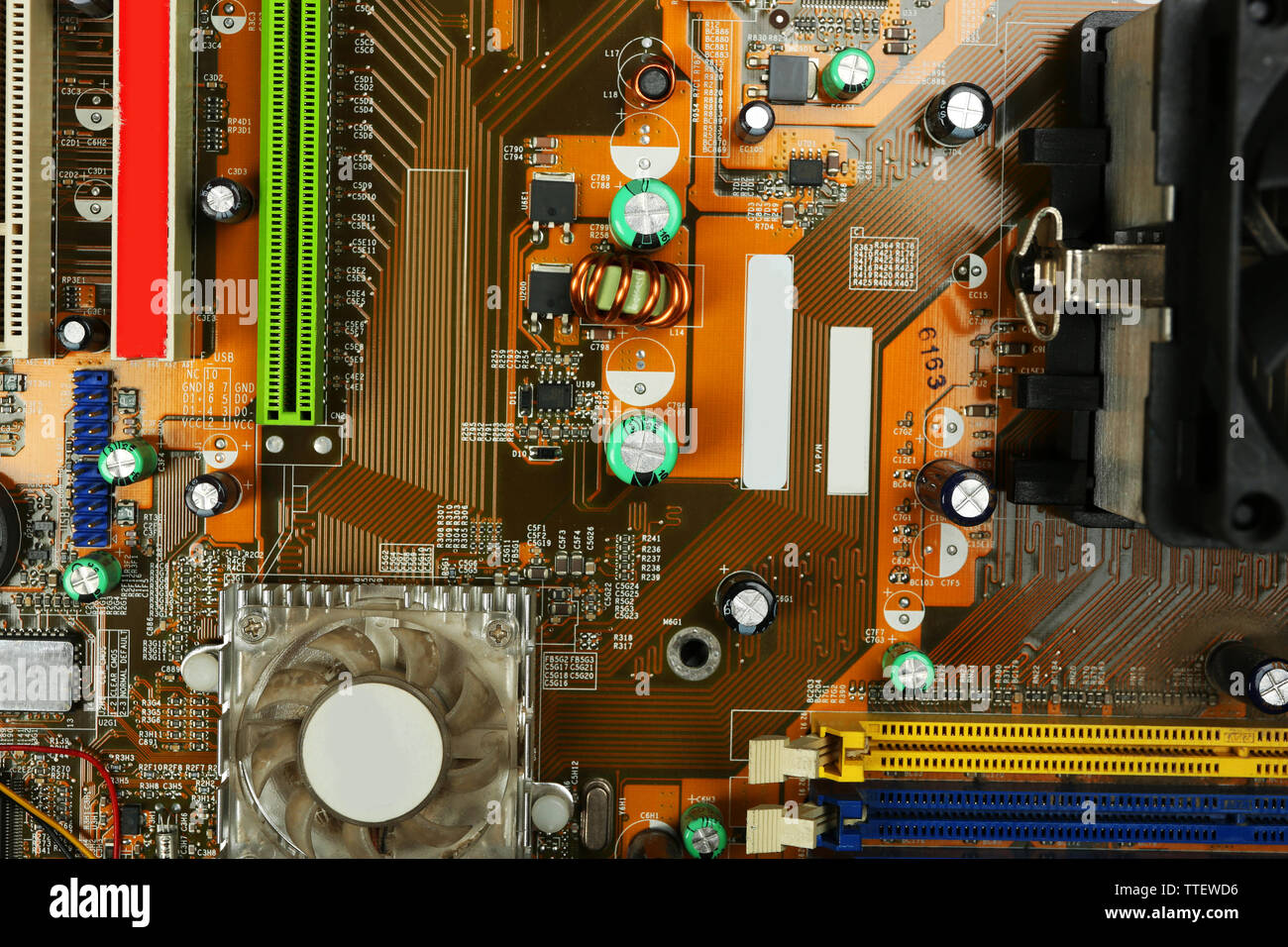 Computer motherboard, close up Stock Photo - Alamy