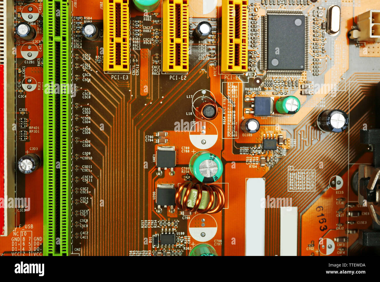 Computer motherboard, close up Stock Photo - Alamy