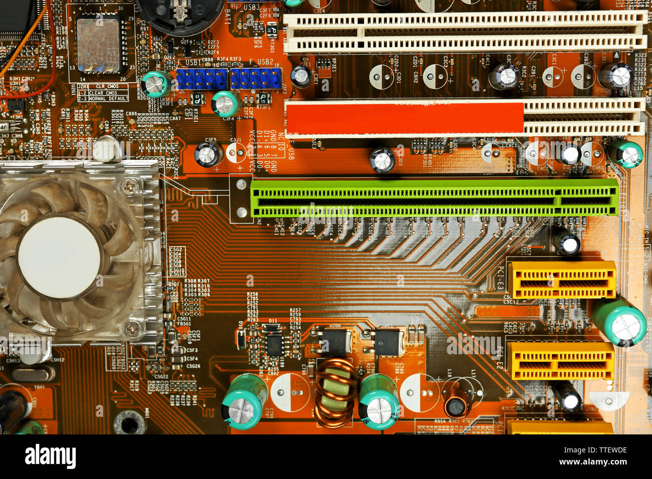 Computer motherboard, close up Stock Photo - Alamy
