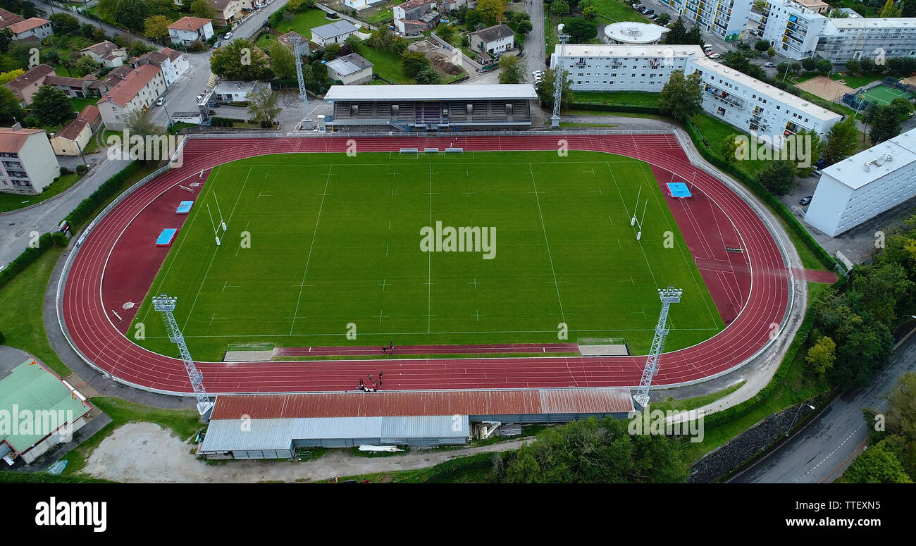 Aerial View Athletic Field Track High Resolution Stock Photography and ...