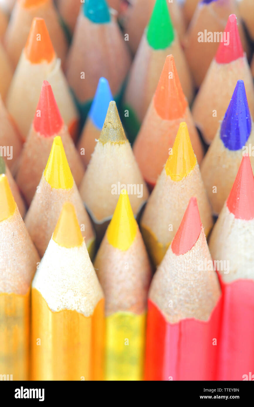 color pencils group together. multi-color. creative art and student kid ...