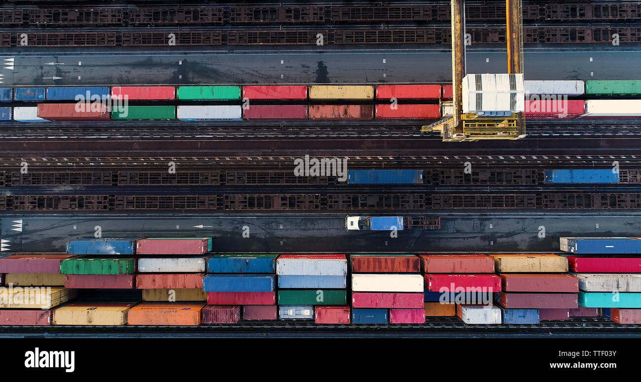 Shipping container wagon hi-res stock photography and images - Alamy