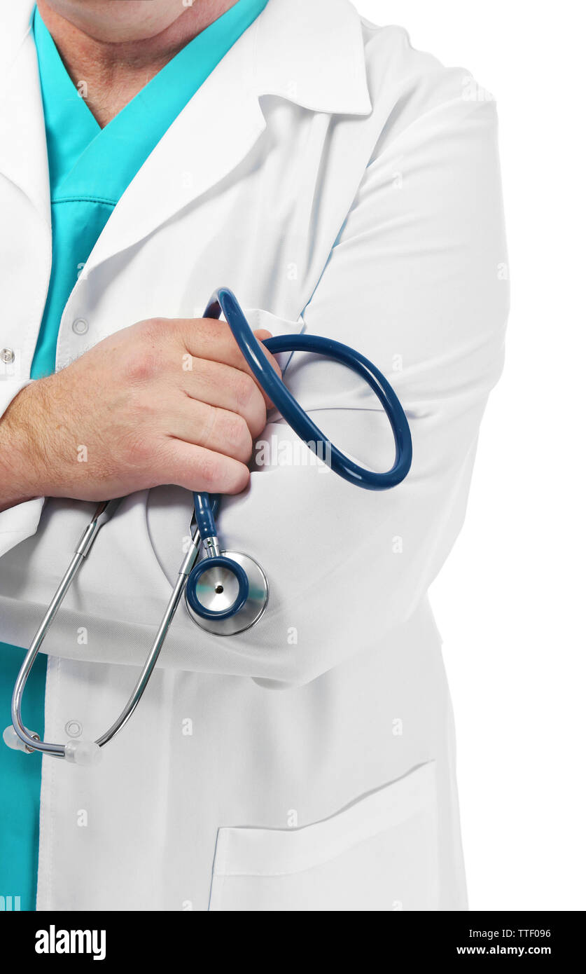 Doctor with stethoscope, close-up Stock Photo - Alamy
