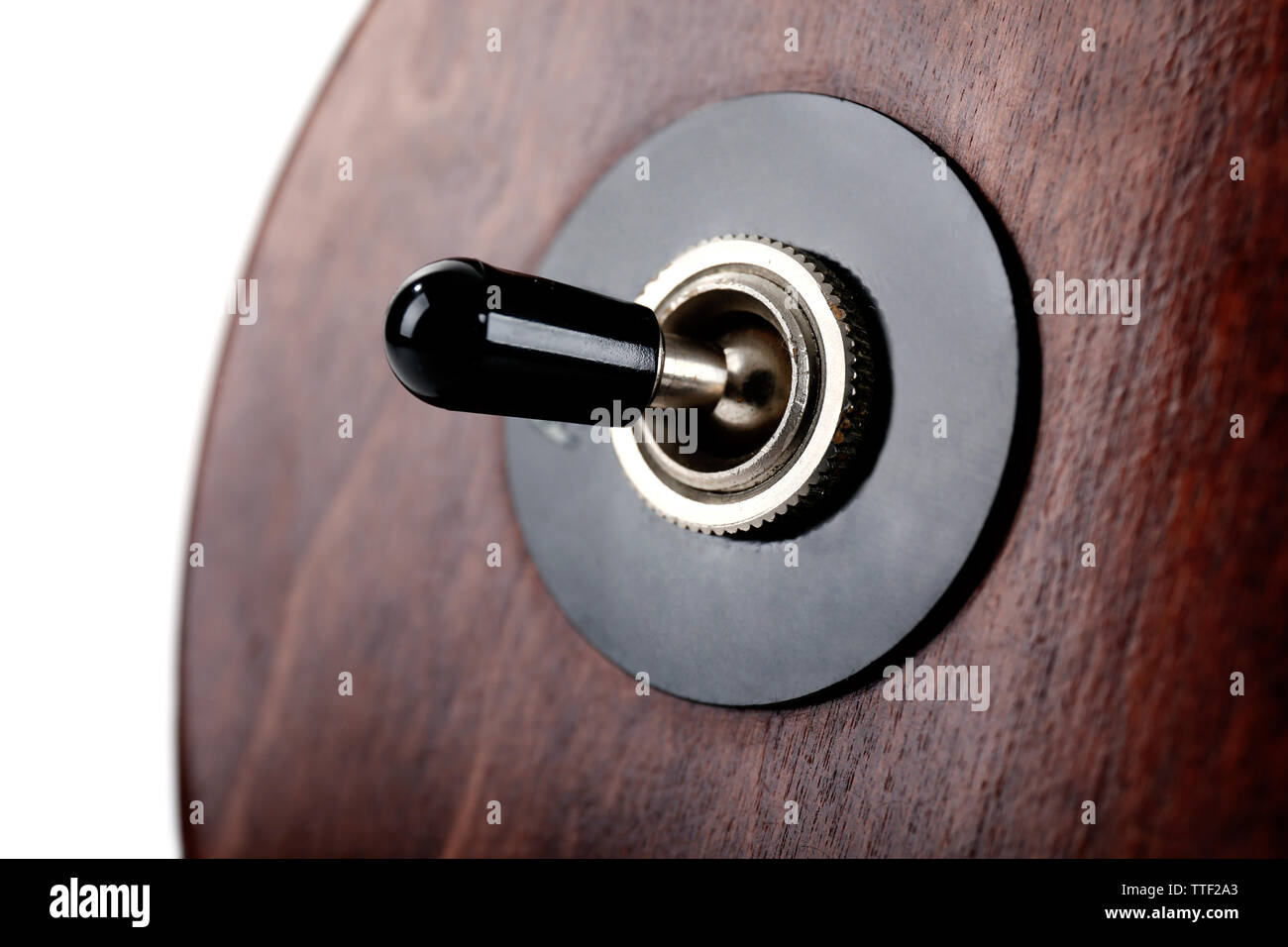 Toggle switch of brown electric guitar, close up Stock Photo - Alamy