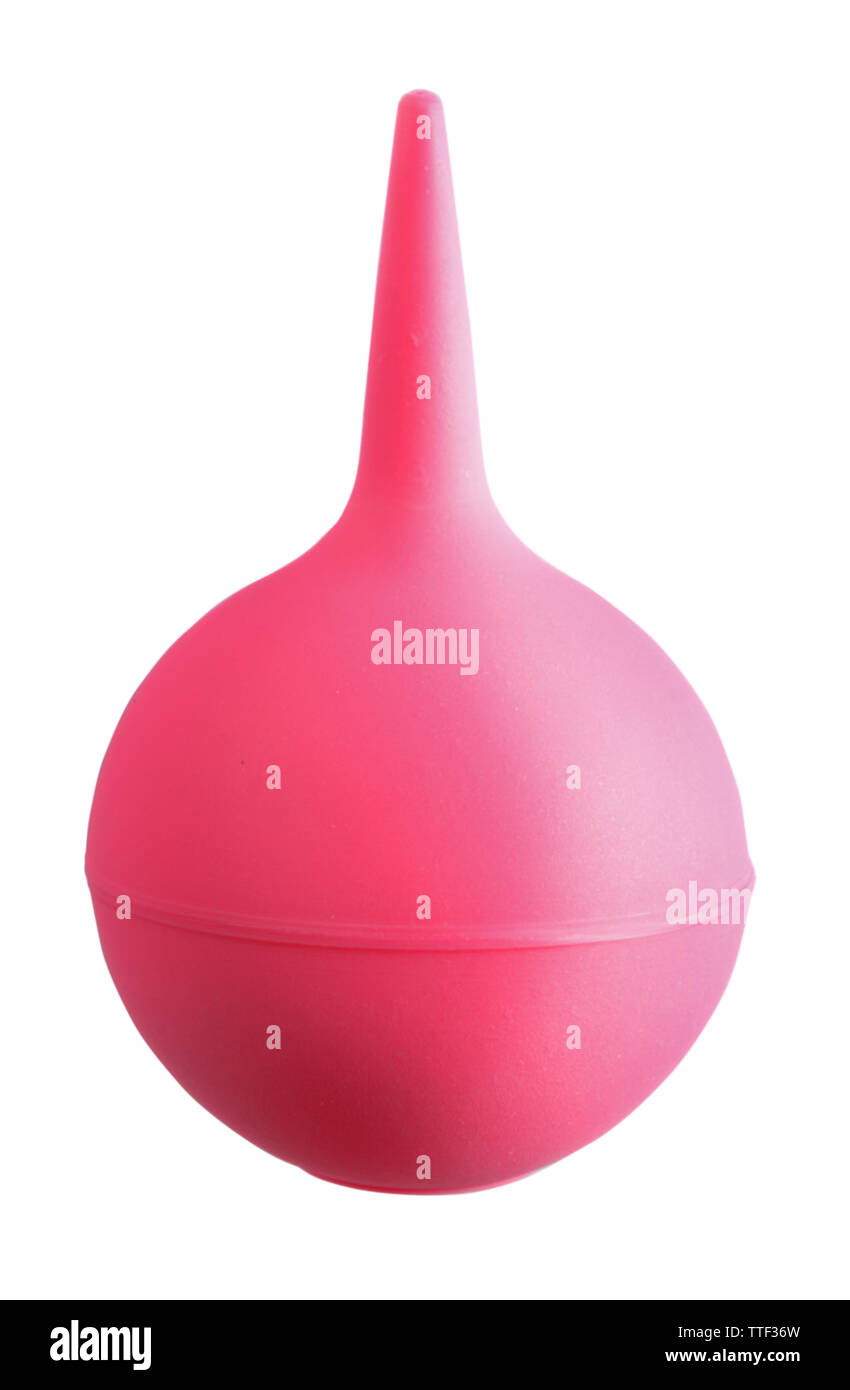 Pink enema, isolated on white Stock Photo - Alamy Pink enema, isolated on white Stock Photo - Alamy