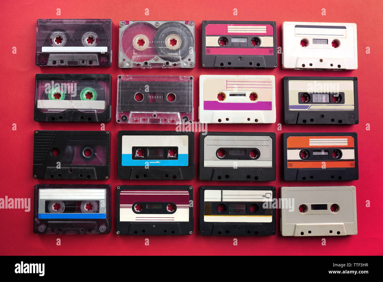 Row of cassettes hi-res stock photography and images - Alamy