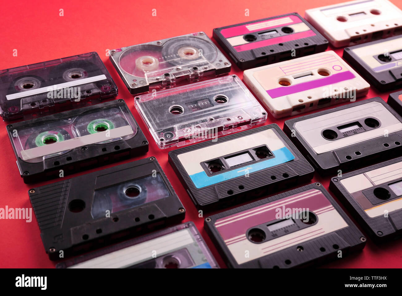 Row of cassettes hi-res stock photography and images - Alamy