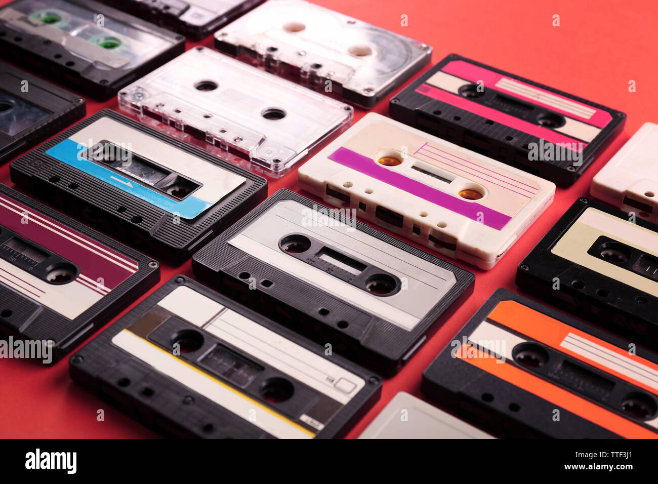 Row of cassettes hi-res stock photography and images - Alamy