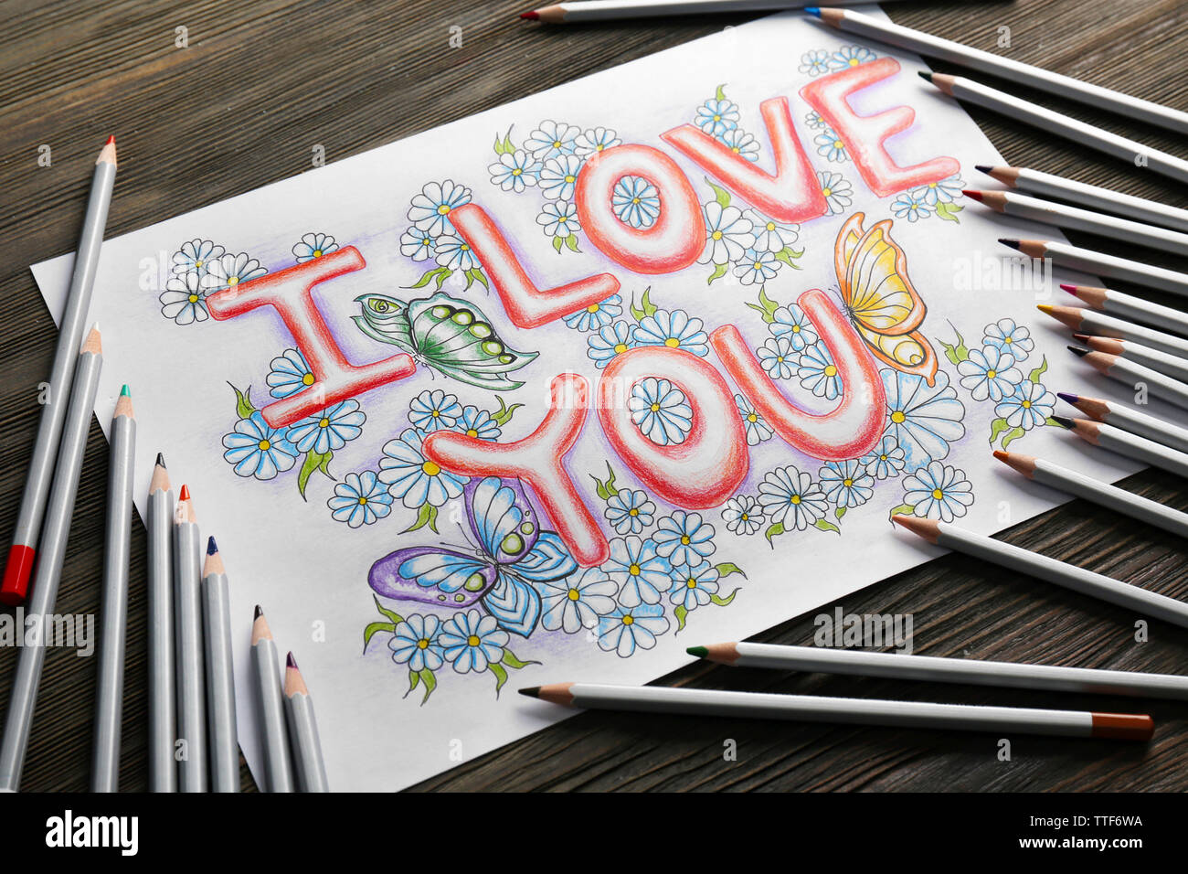 How To Draw I Love You In Fancy Letters