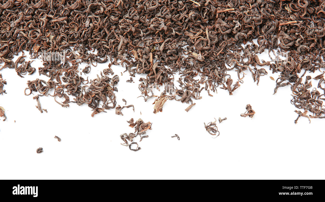 Pile of dry tea, isolated on white Stock Photo - Alamy