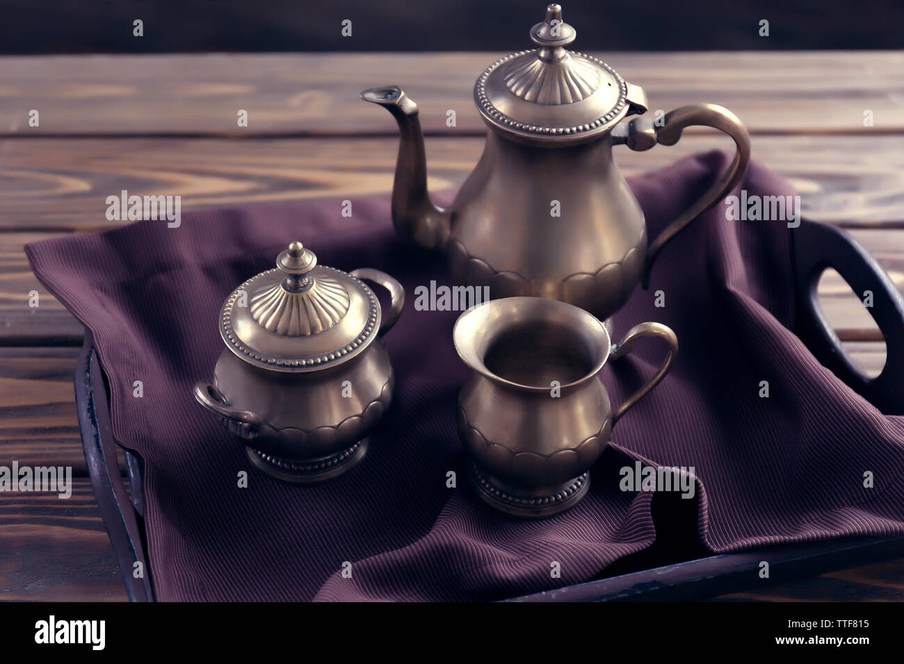 Old tea set hi-res stock photography and images - Alamy
