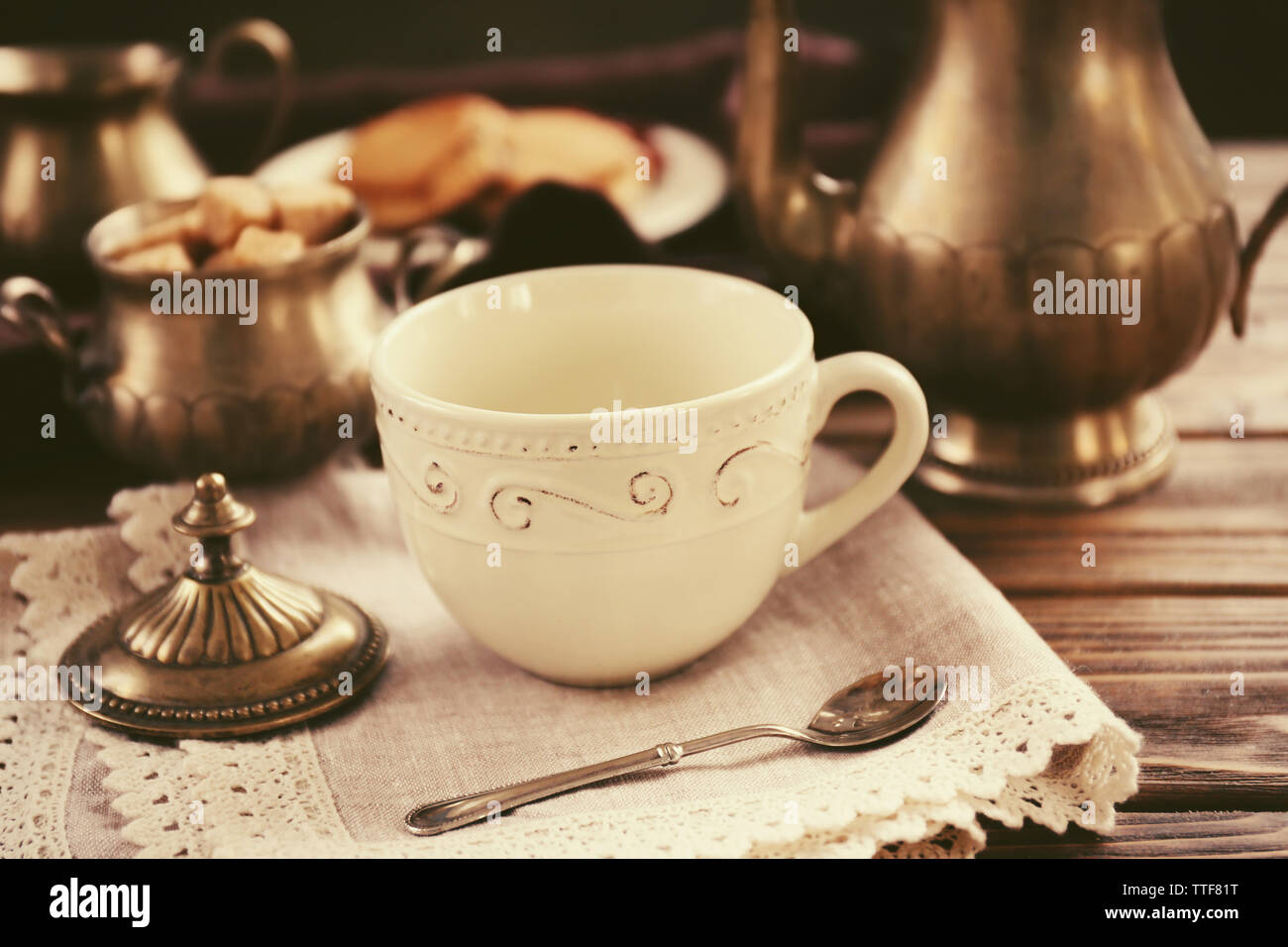 Old tea set Stock Photo - Alamy