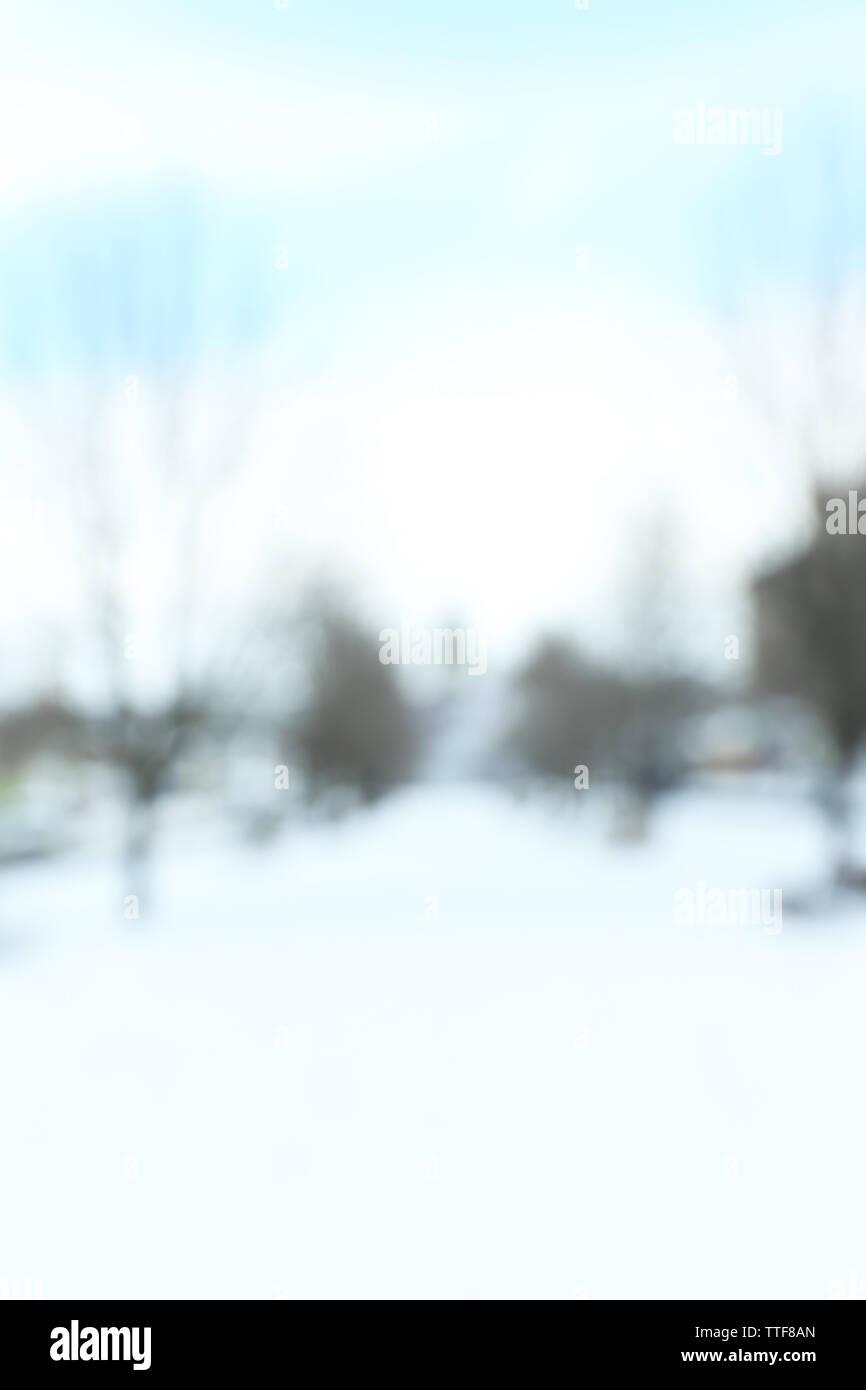 Snowy alley, abstract background Stock Photo - Alamy