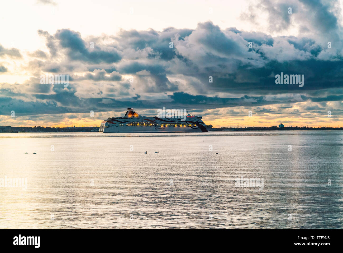 Cruise ferry in the baltic sea by the harbor of Tallinn Stock Photo - Alamy