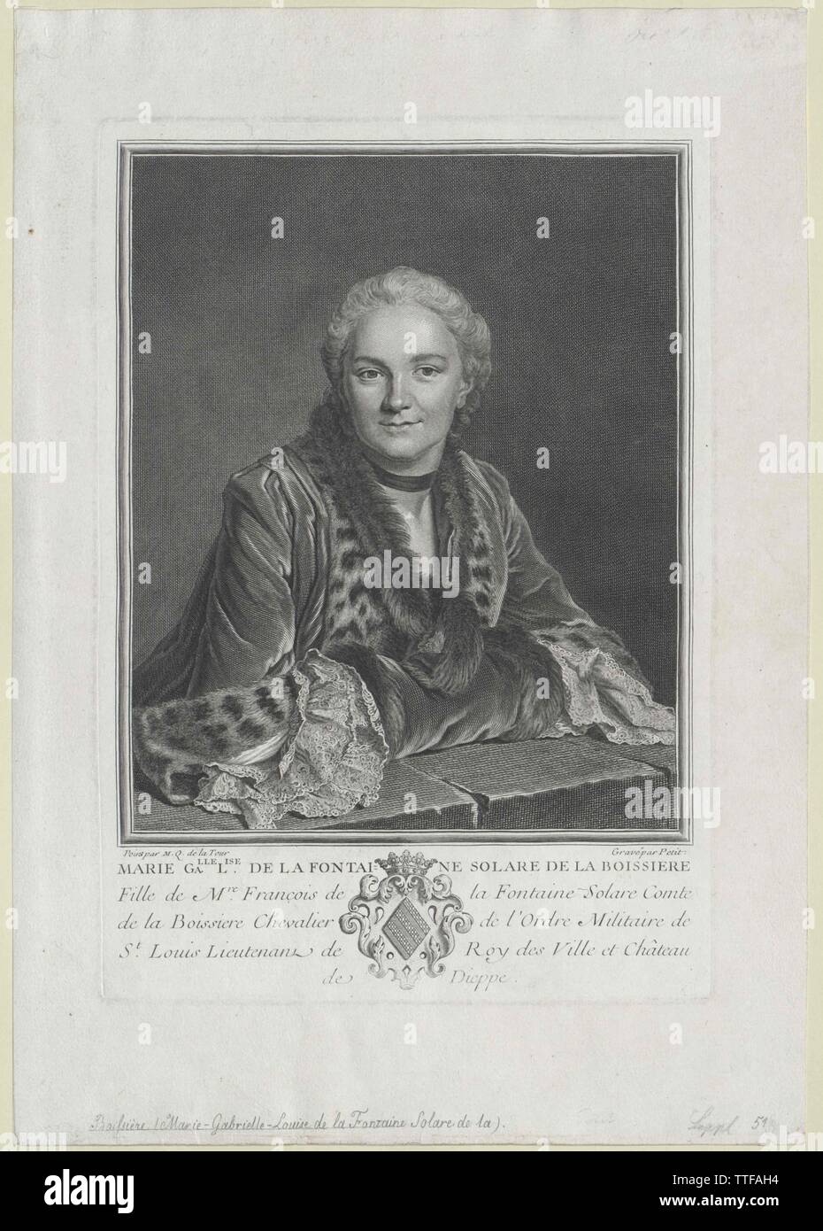 La Boissiere, Marie Gabrielle Louise de La Fontaine solar de, lived ...