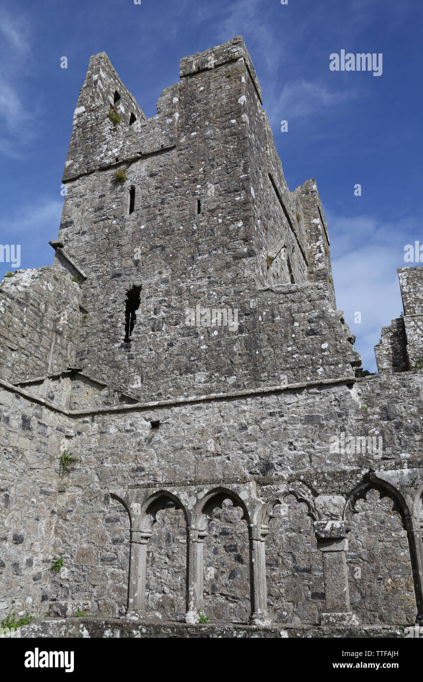 Ruins of medieval Fore Benedictine Abbey, known as The Place of the ...