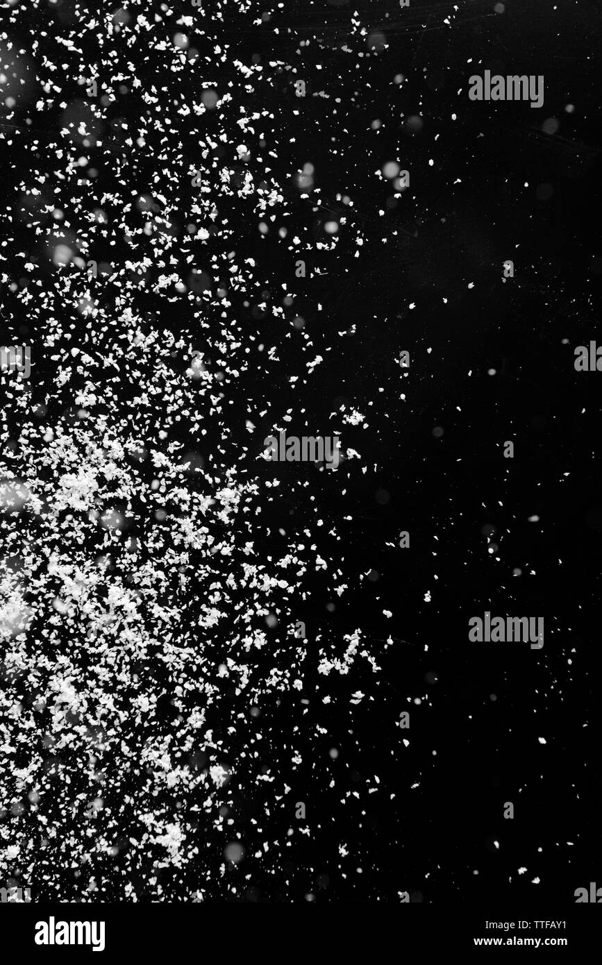 Christmas background text falling white Black and White Stock Photos ...
