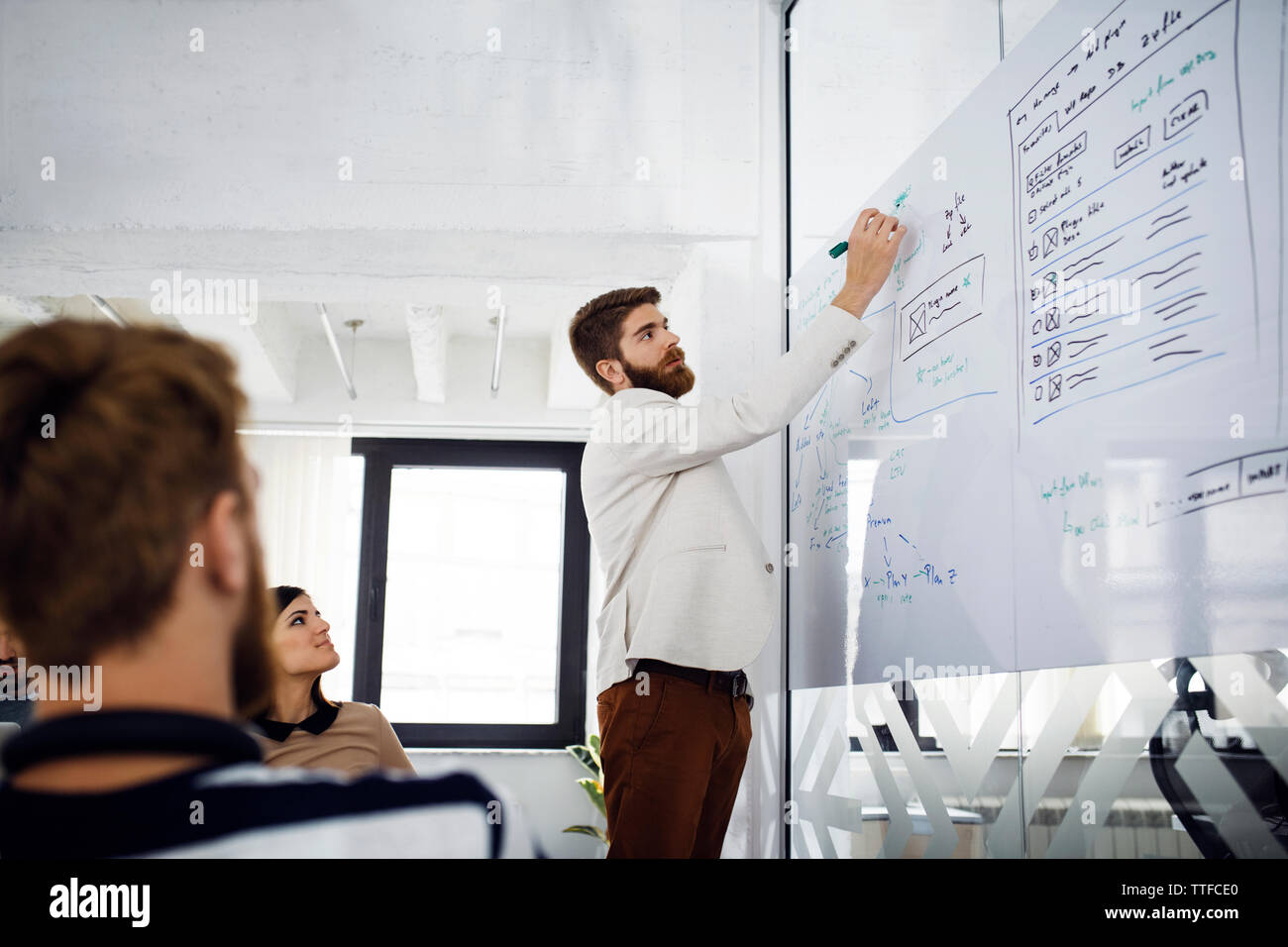 Explaining new strategy hi-res stock photography and images - Alamy