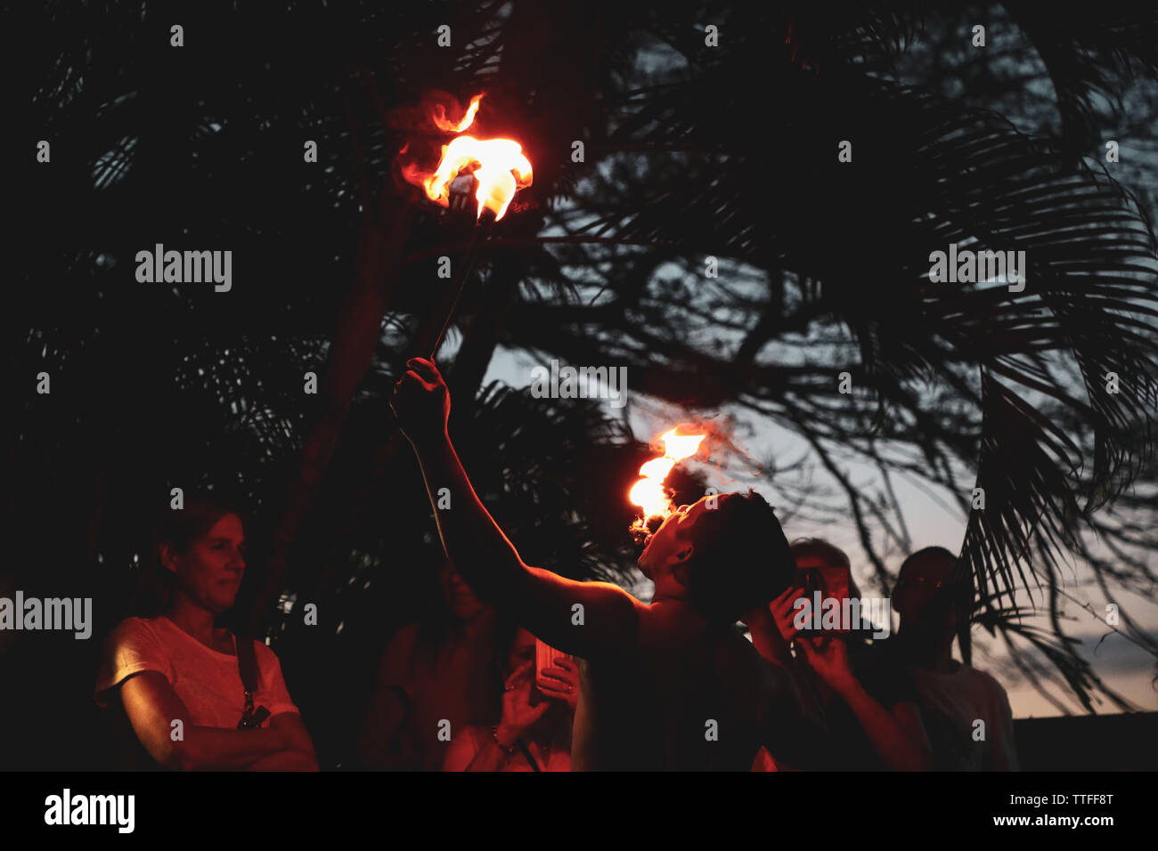 Fire-eater at Kandy Cultural Show Stock Photo - Alamy