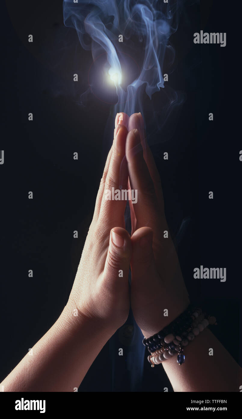Hands joined for prayer hi-res stock photography and images - Alamy