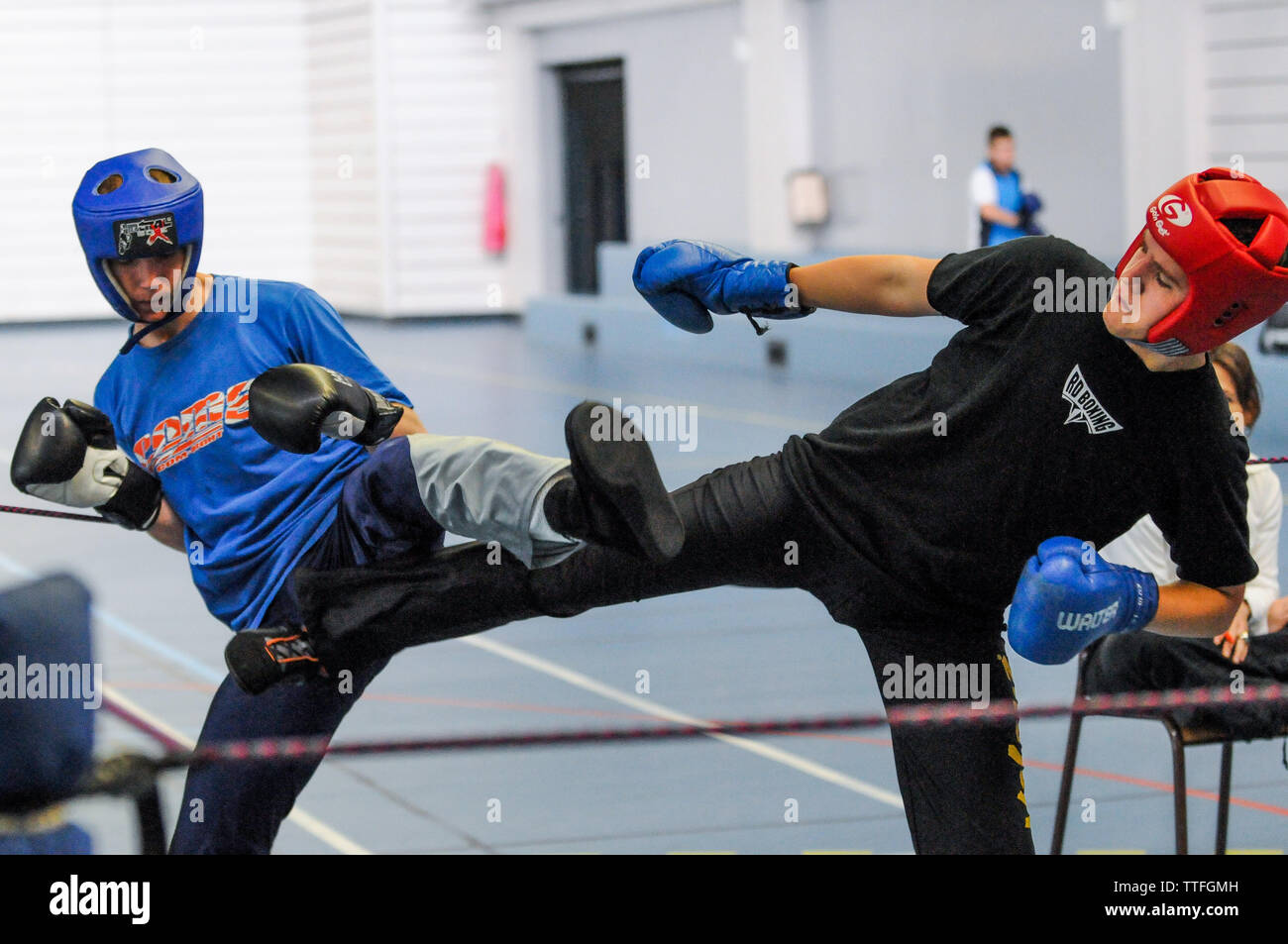 Young kickboxers, Lyon, France Stock Photo - Alamy