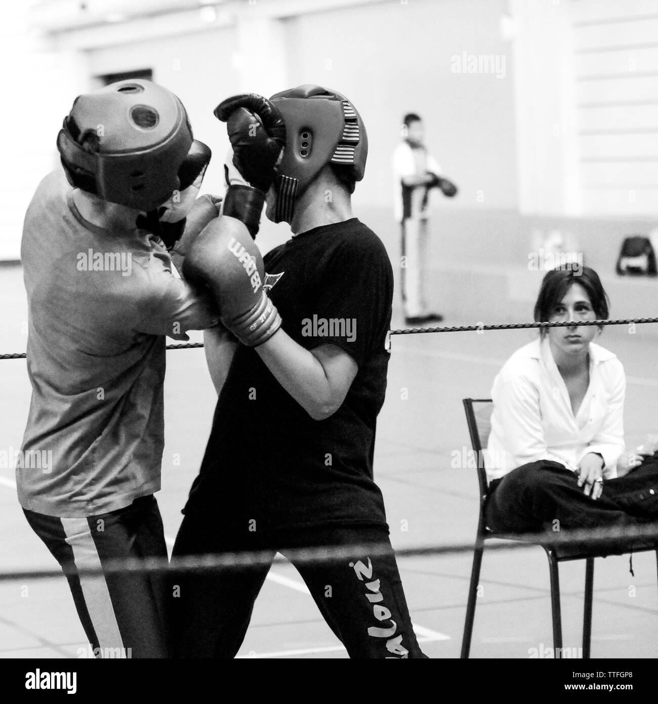 Young kickboxers, Lyon, France Stock Photo - Alamy