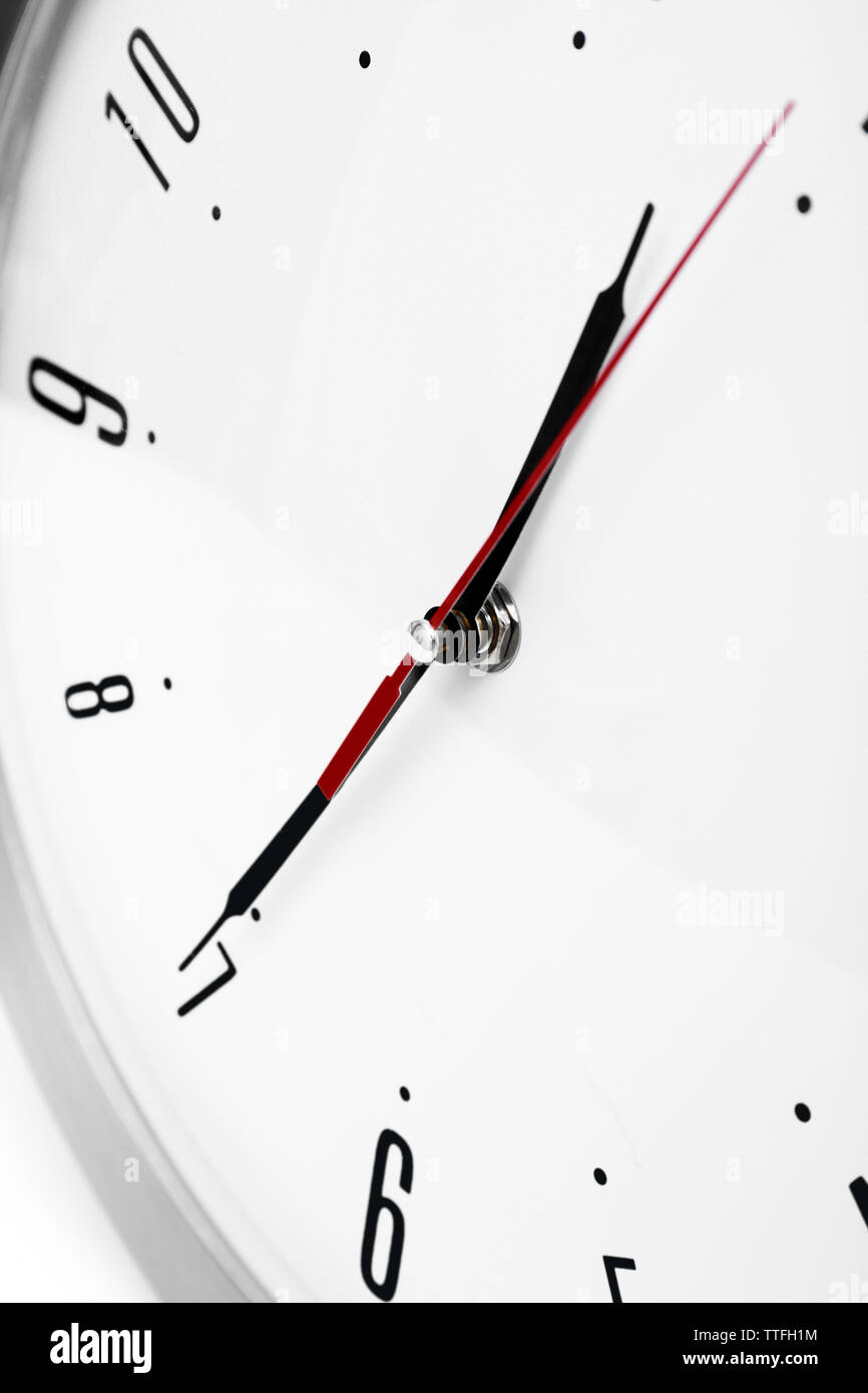 Round wall clock, close up Stock Photo - Alamy