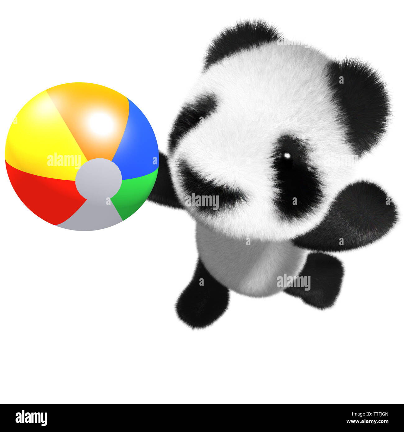 Baby Panda Playing With Ball