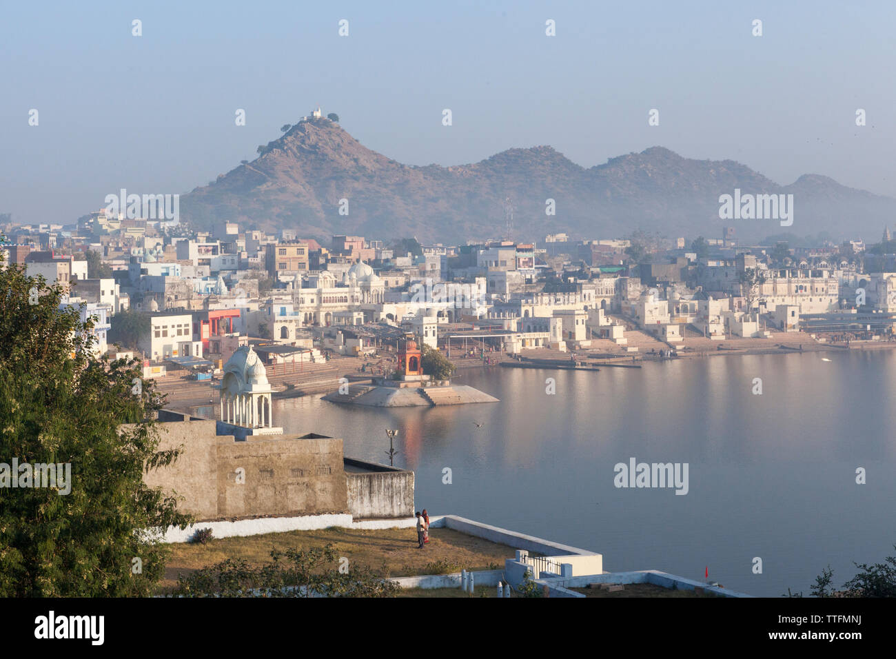 View of the holy city of Pushkar, Rajasthan India Stock Photo - Alamy
