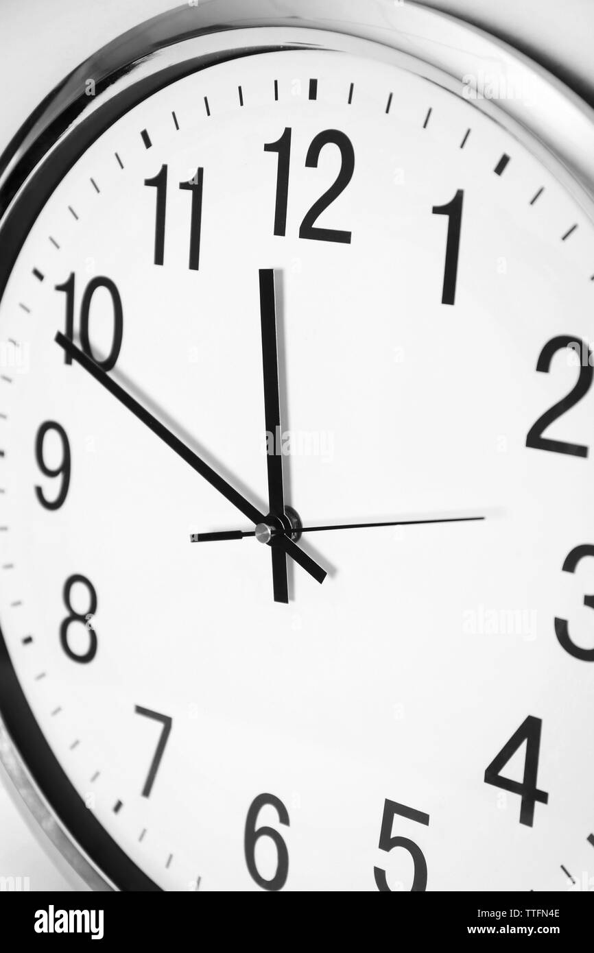 Clock face closeup Stock Photo - Alamy