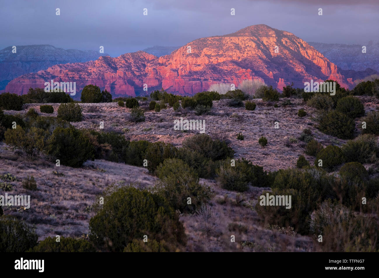 Sunset in Sedona Arizona Stock Photo - Alamy
