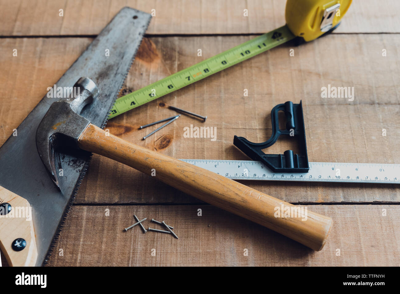 Carpentry tools hi-res stock photography and images - Alamy