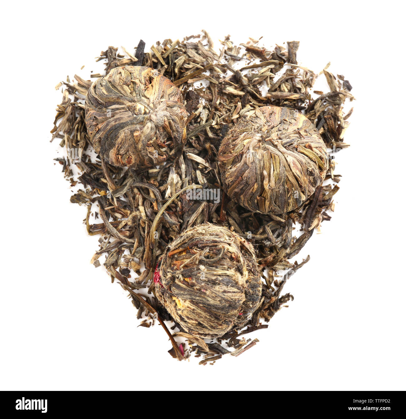 Blooming chinese tea, isolated on white Stock Photo - Alamy