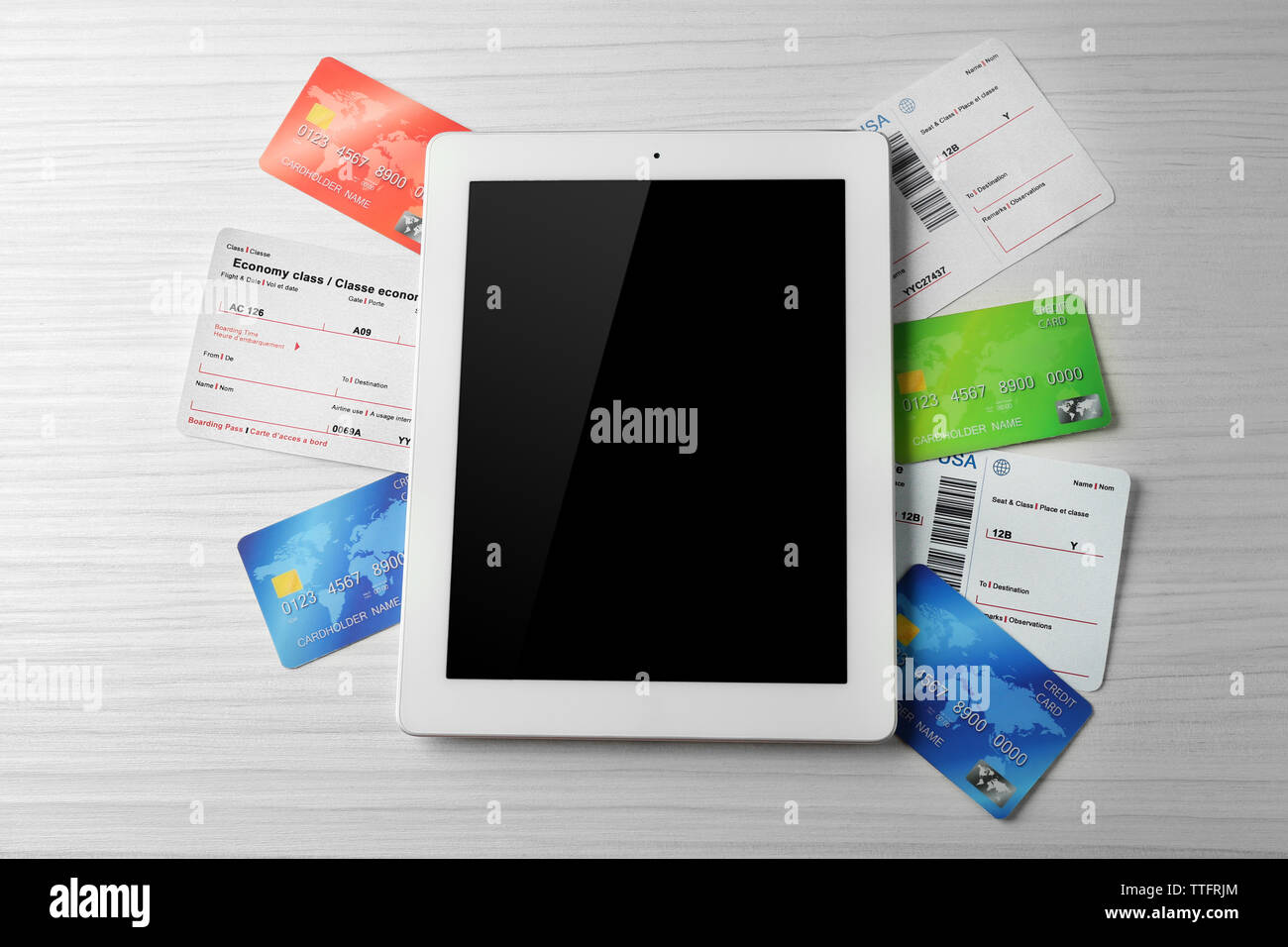 Tablet screen ticket view hi-res stock photography and images - Alamy