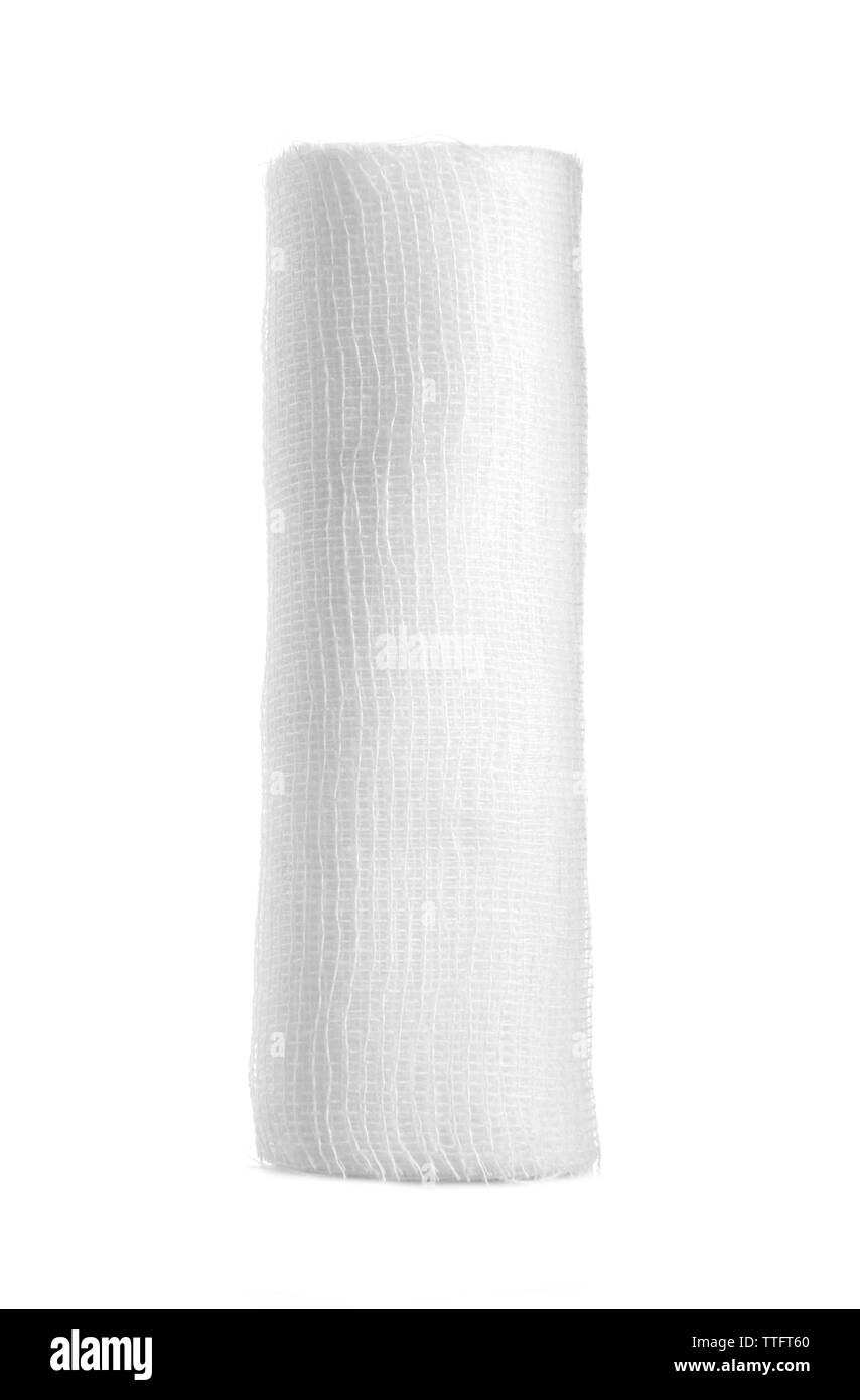 Roll of medical bandage, isolated on white Stock Photo - Alamy