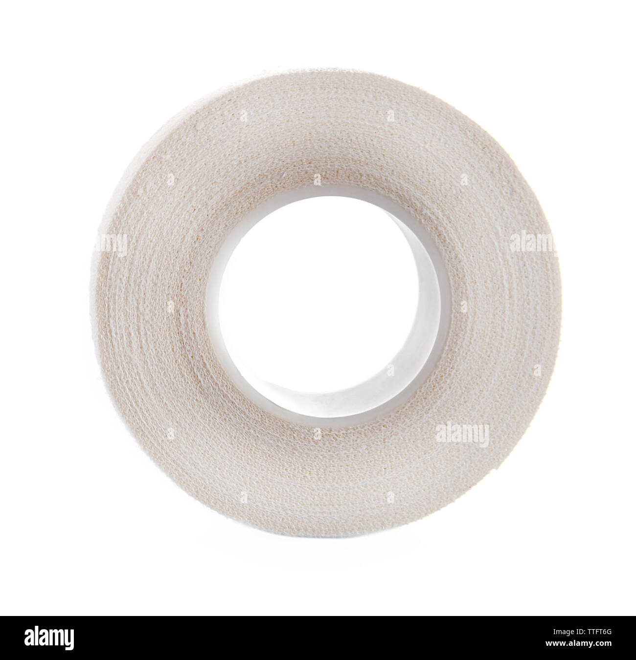 Roll of medical sticking plaster, isolated on white Stock Photo - Alamy