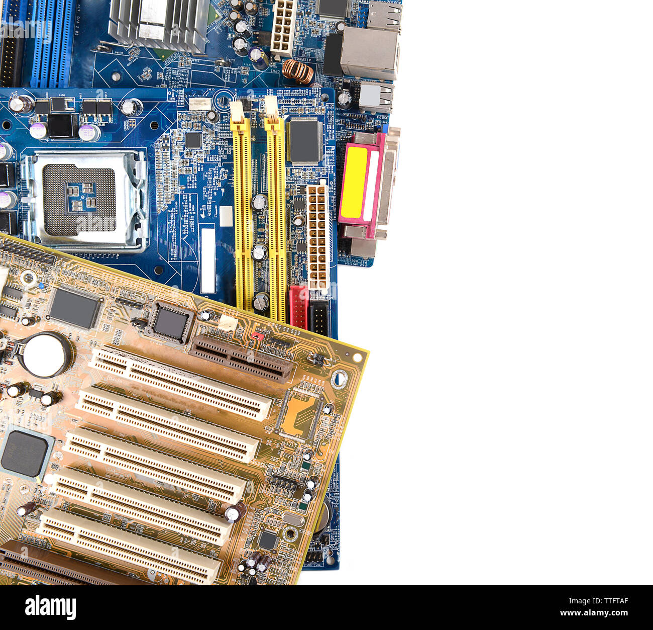 Computer motherboards, isolated on white Stock Photo - Alamy
