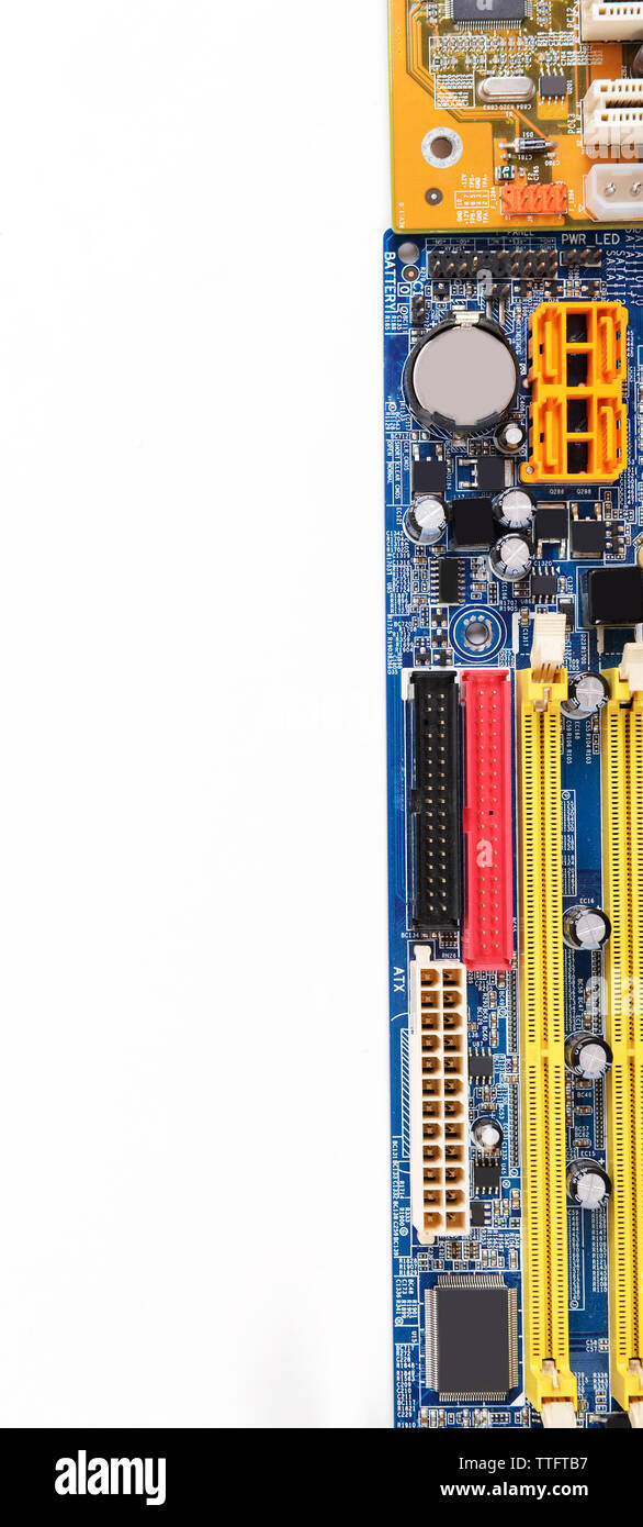 Computer motherboards, isolated on white Stock Photo - Alamy