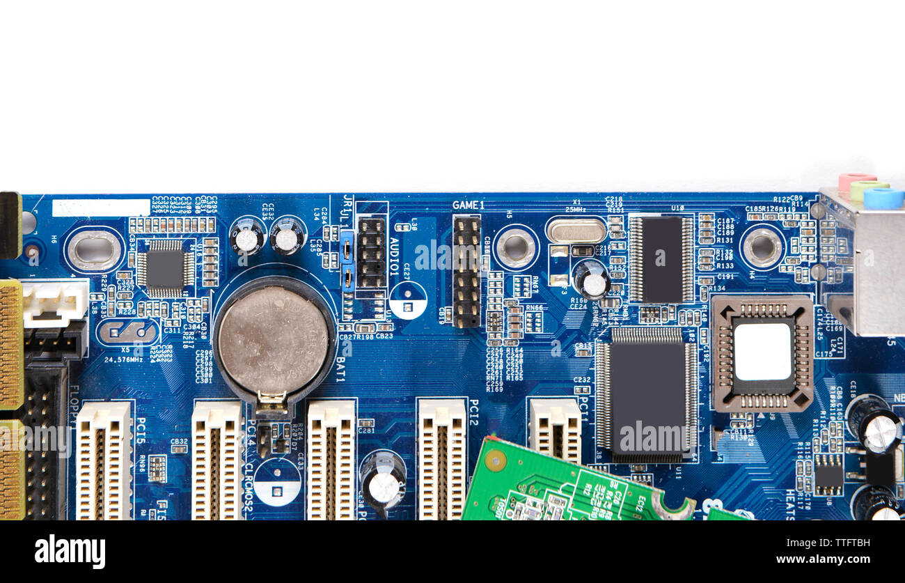 Computer motherboards, isolated on white Stock Photo - Alamy