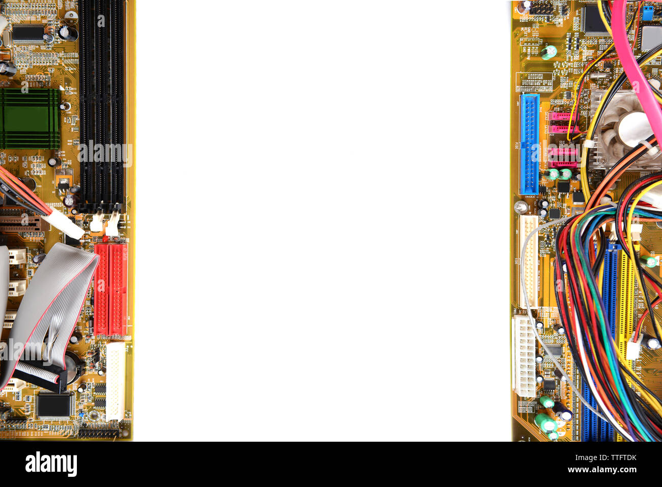 Computer motherboards, isolated on white Stock Photo - Alamy