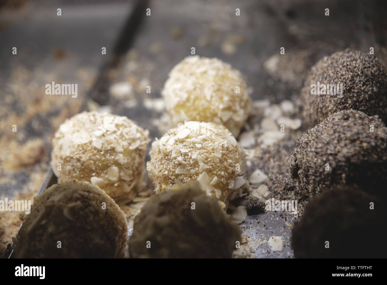 Sweet vanilla and chocolate dumplings Stock Photo - Alamy