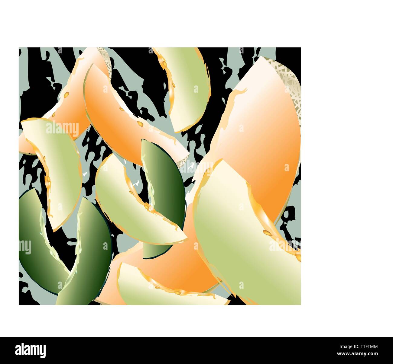 Melon Vector Vectors High Resolution Stock Photography and Images - Alamy