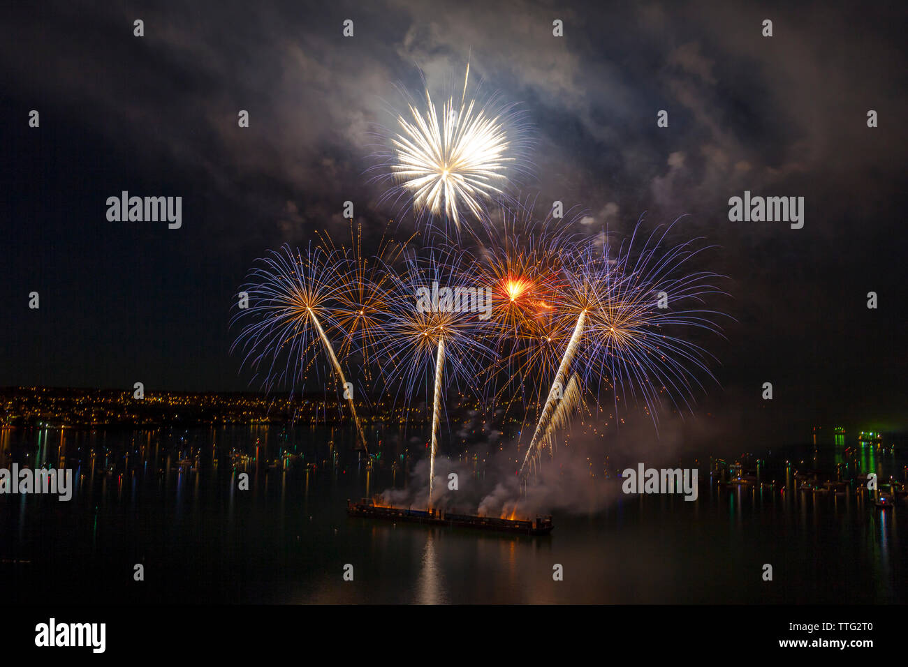 English bay fireworks hi-res stock photography and images - Alamy