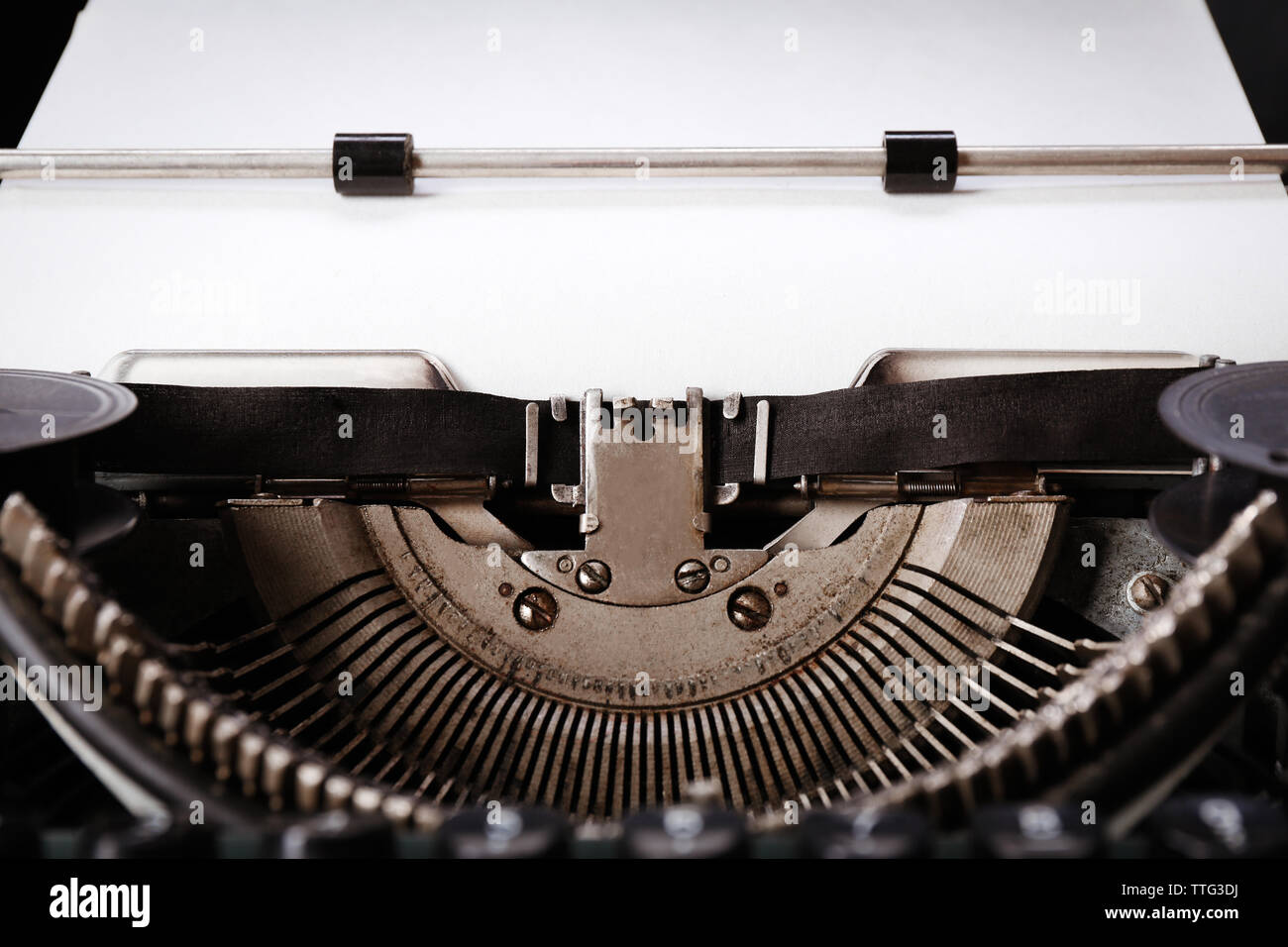 Typewriter With Paper Close Up