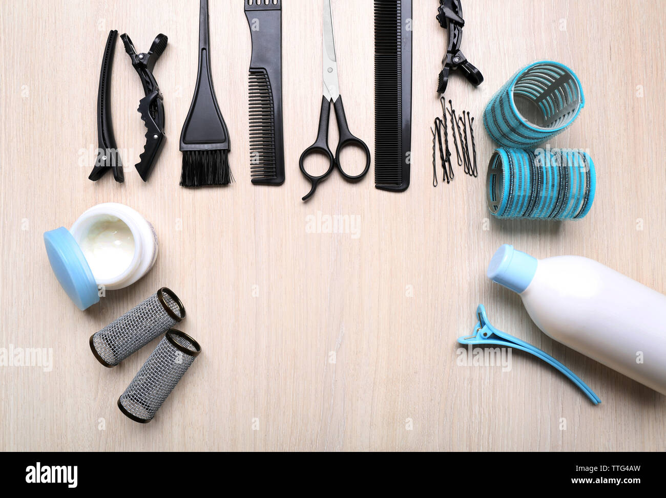 Barbershop frame with barber tools hi-res stock photography and images ...