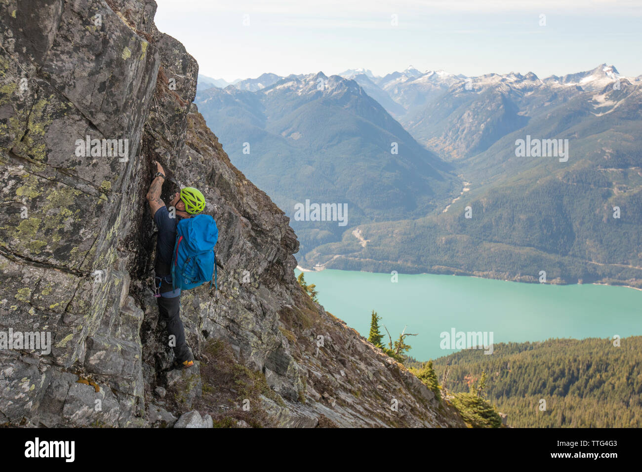 Mountaineer climbing Douglas Peak, British Columbia Stock Photo - Alamy